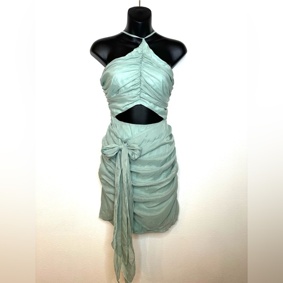 Dresses | Nwt Saints Secrets Womens Cutout Mini Dress L Sage Green ...
